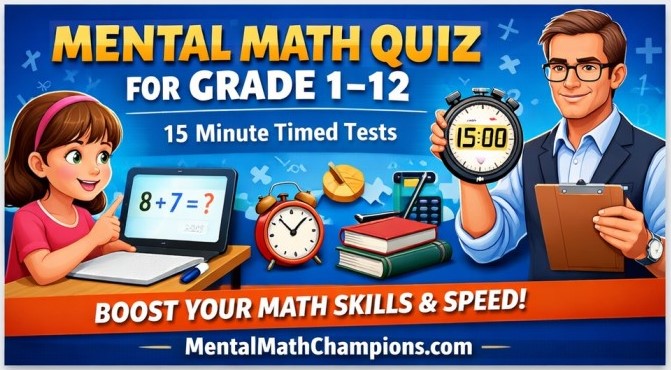 free online mental math quiz