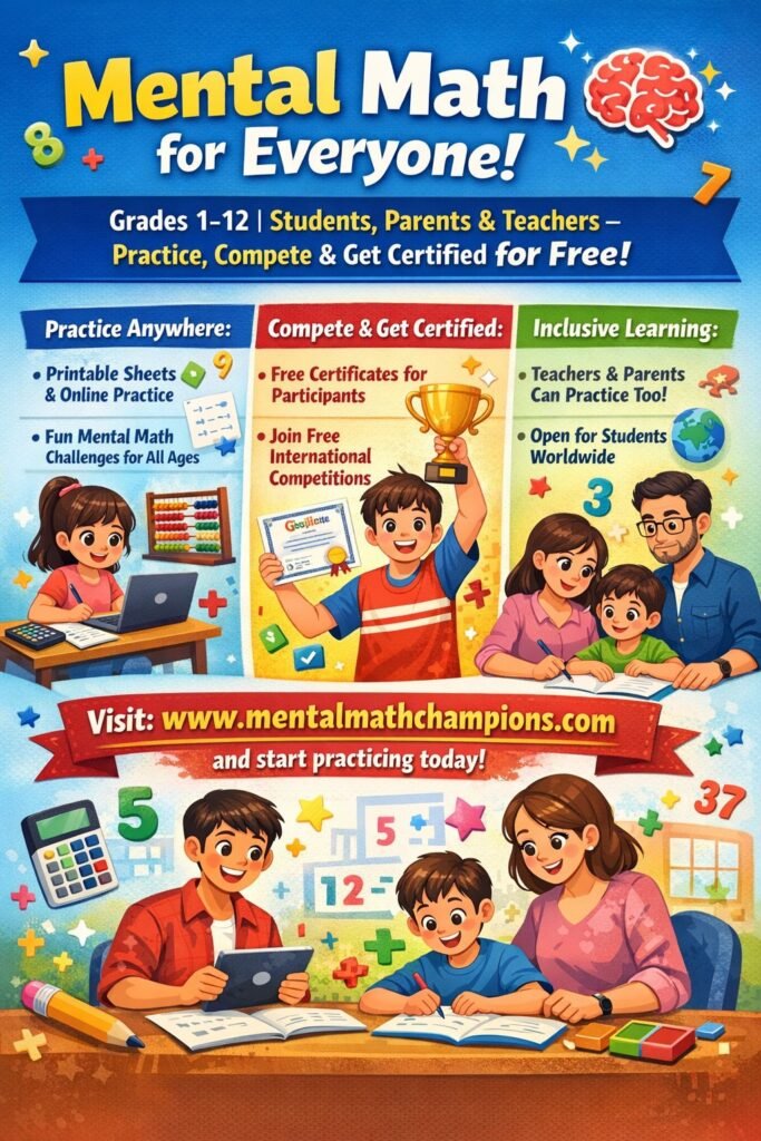 free online mental math quiz